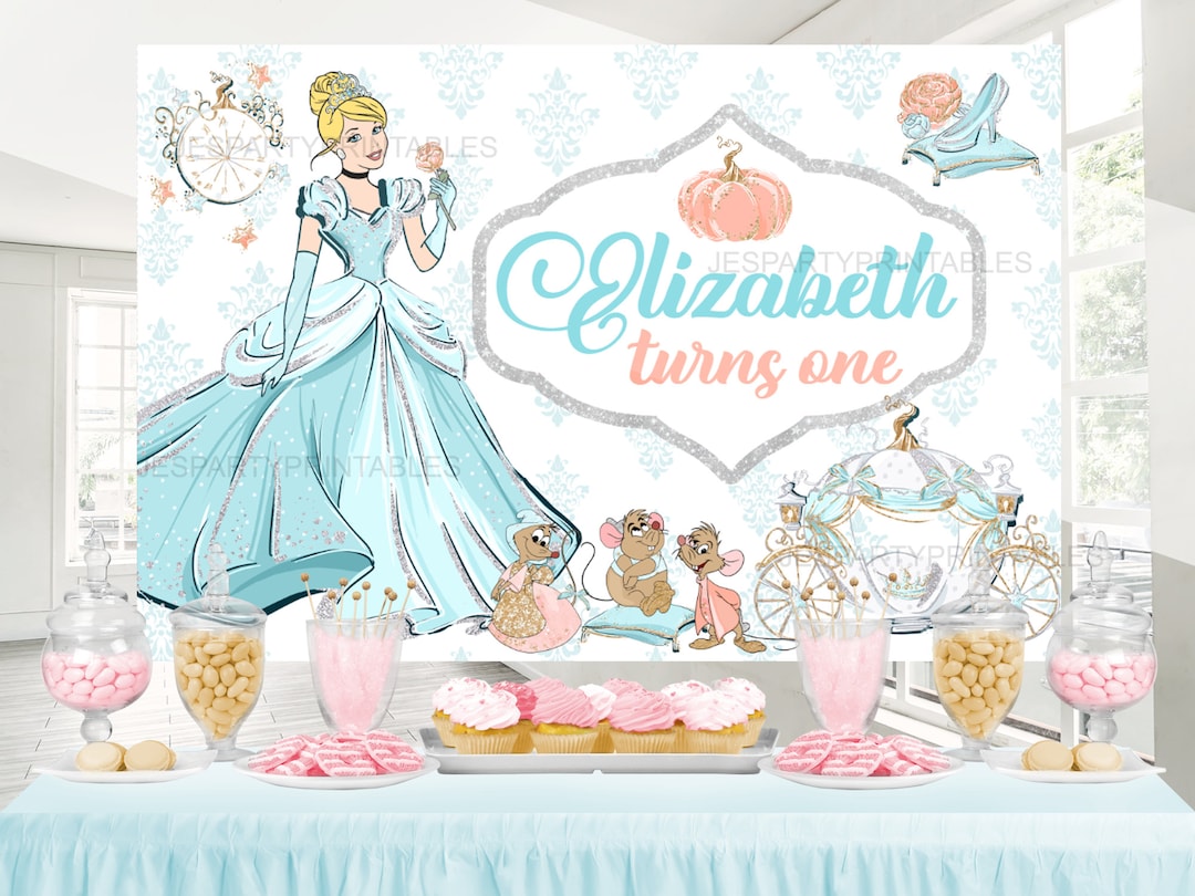 Cinderella Backdrop, Cinderella Banner, Cinderella Printable Backdrop ...