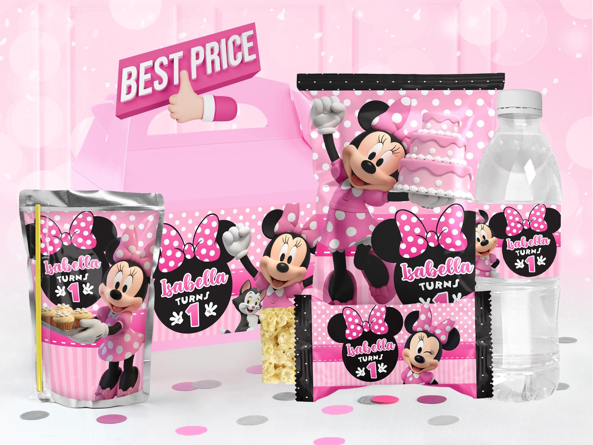 Minnie Mouse Pink Party Package, Minnie Mouse Pink Birthday Printables ...