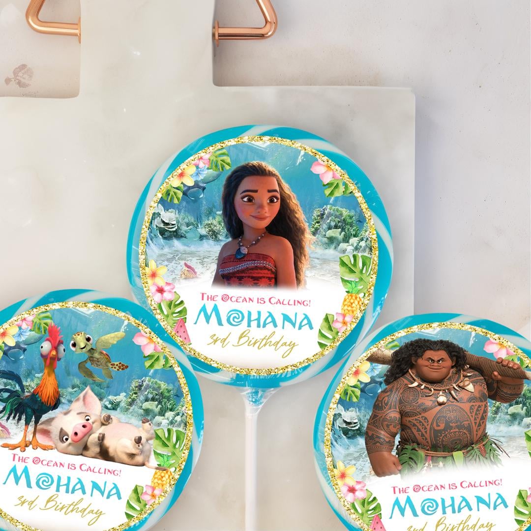 Moana Lollipop Label, Moana Circle Label, Moana Lollipop Label ...