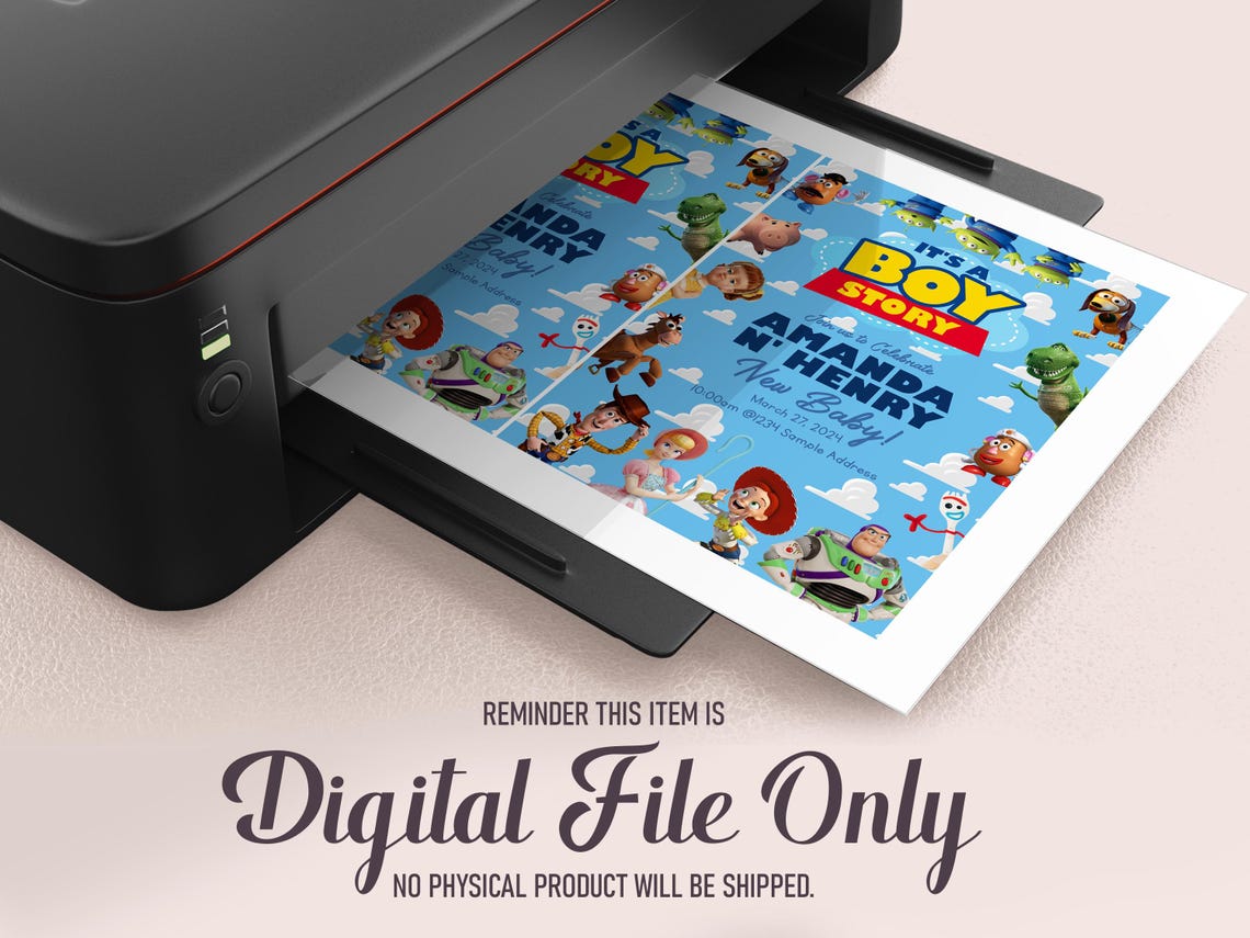 Its a Boy Story Invitation, Toy Story Invitation, Toy Story Digital ...
