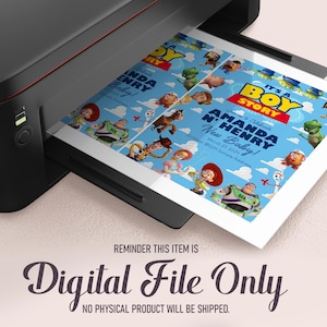 Its a Boy Story Invitation, Toy Story Invitation, Toy Story Digital ...
