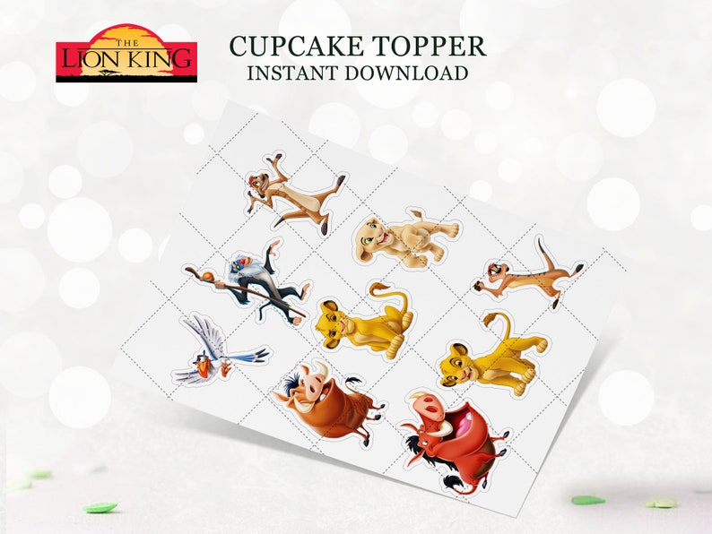 Lion King Cupcake Topper Lion King Printable Cupcake Topper - Etsy