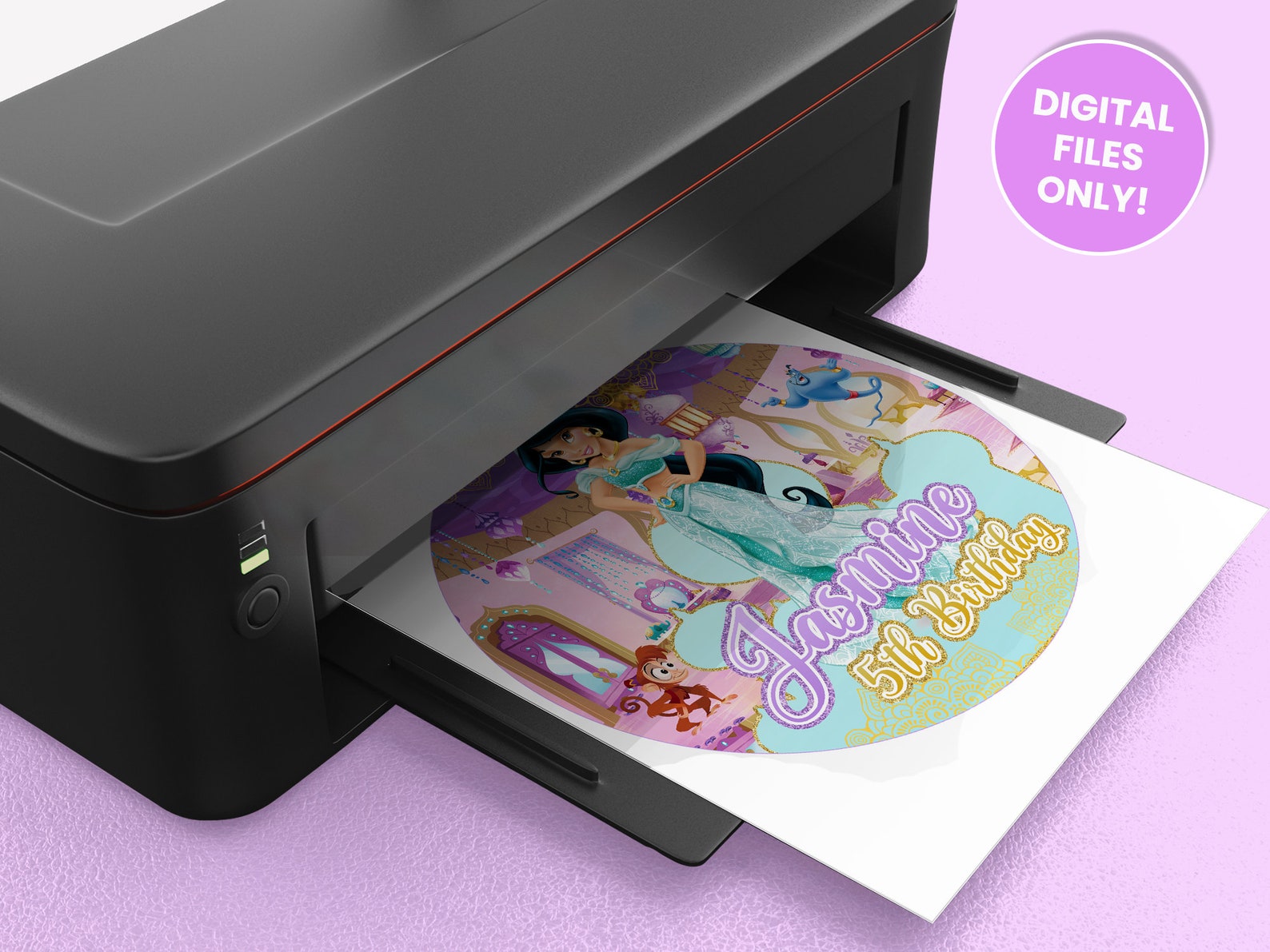 Princess Jasmine Charger Plate Insert Princess Jasmine Plate - Etsy