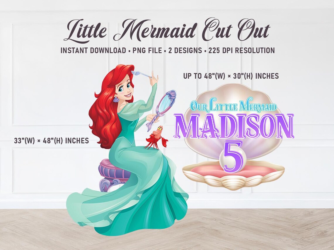 Mermaid Ariel Cut Out, Mermaid Ariel Logo, Mermaid Ariel Cut Out ...