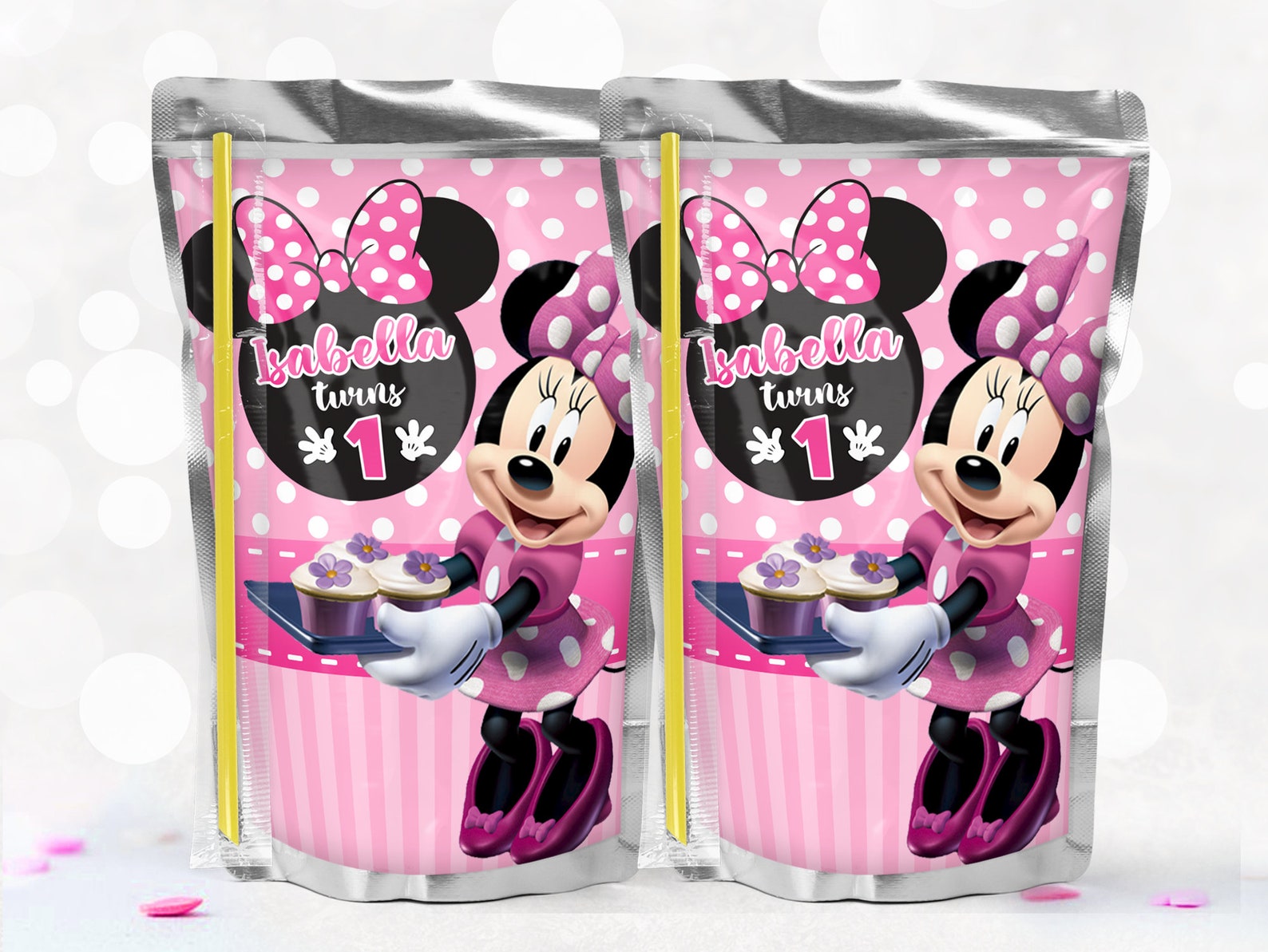 Minnie Mouse Pink Capri Sun Label, Minnie Mouse Pink Kool Aid, Minnie ...