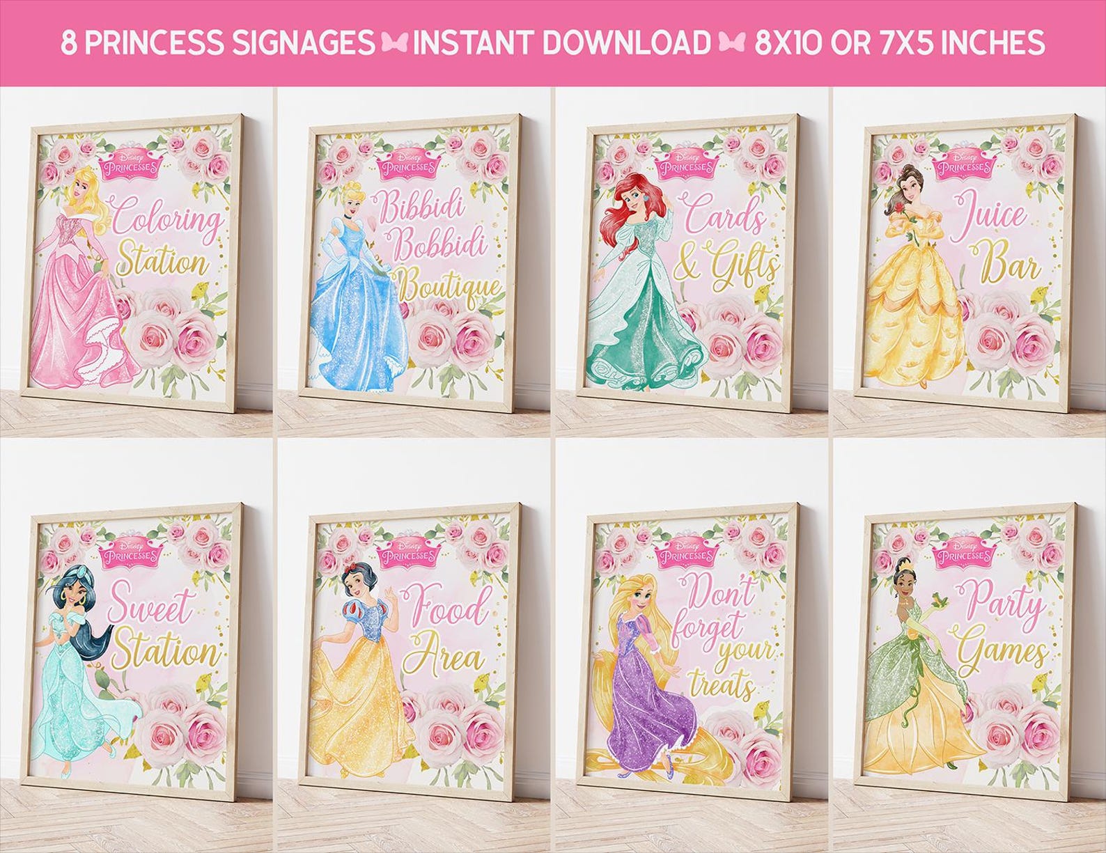 Princess Signage, Princess Party Signs, Princess Party Signage ...