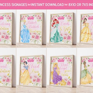 Princess Signage, Princess Party Signs, Princess Party Signage ...