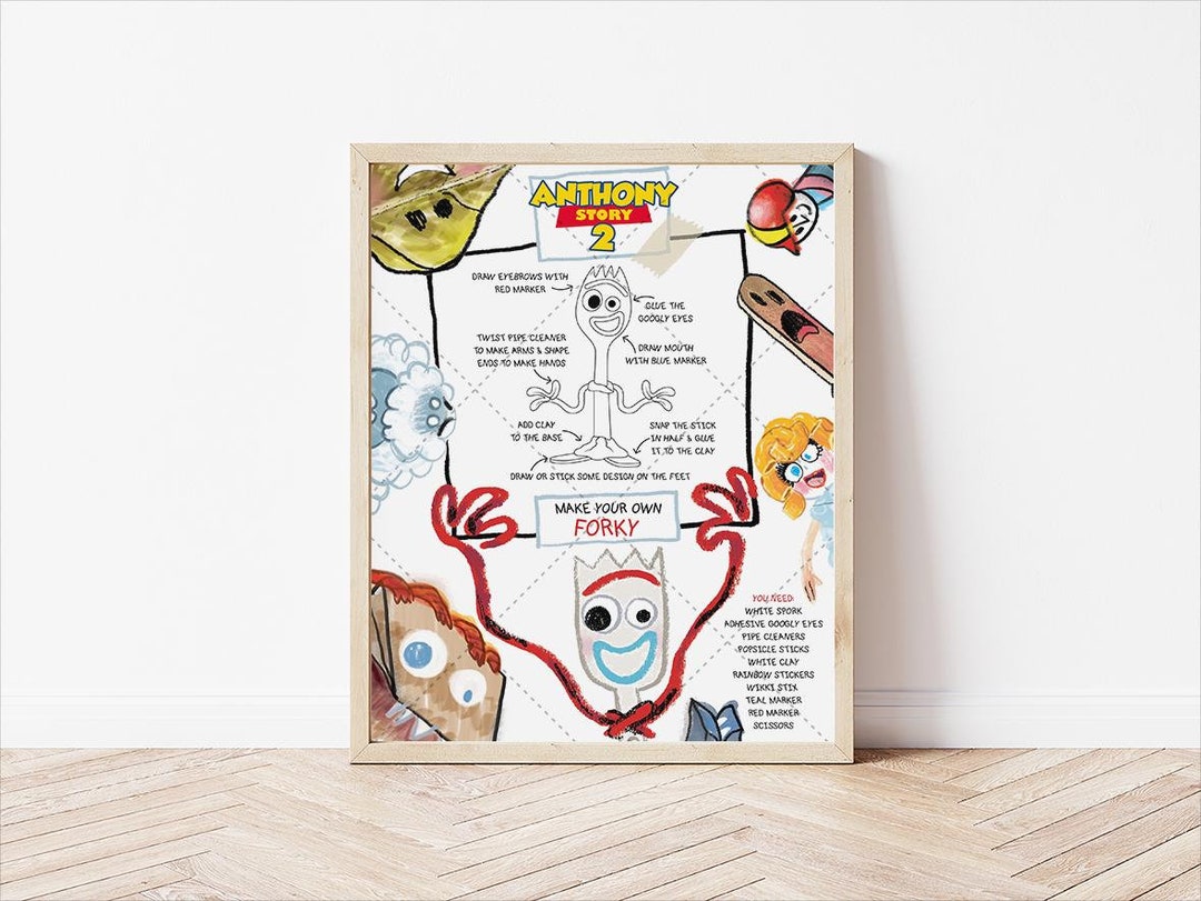 Toy Story Make Your Own Forky Sign, Toy Story Forky Sign, Toy Story ...
