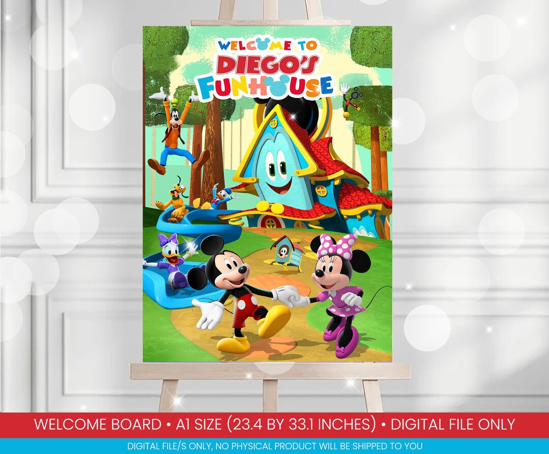 Mouse Fun House Welcome Sign Mouse Funhouse Welcome Board - Etsy