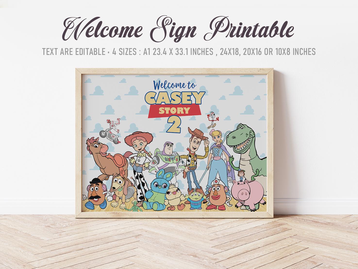 Toy Story Welcome Banner, Toy Story Welcome Board, Toy Story Printable ...