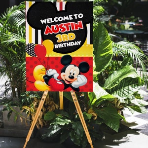 Mickey Mouse Welcome Sign Mickey Mouse Welcome Board Mickey - Etsy