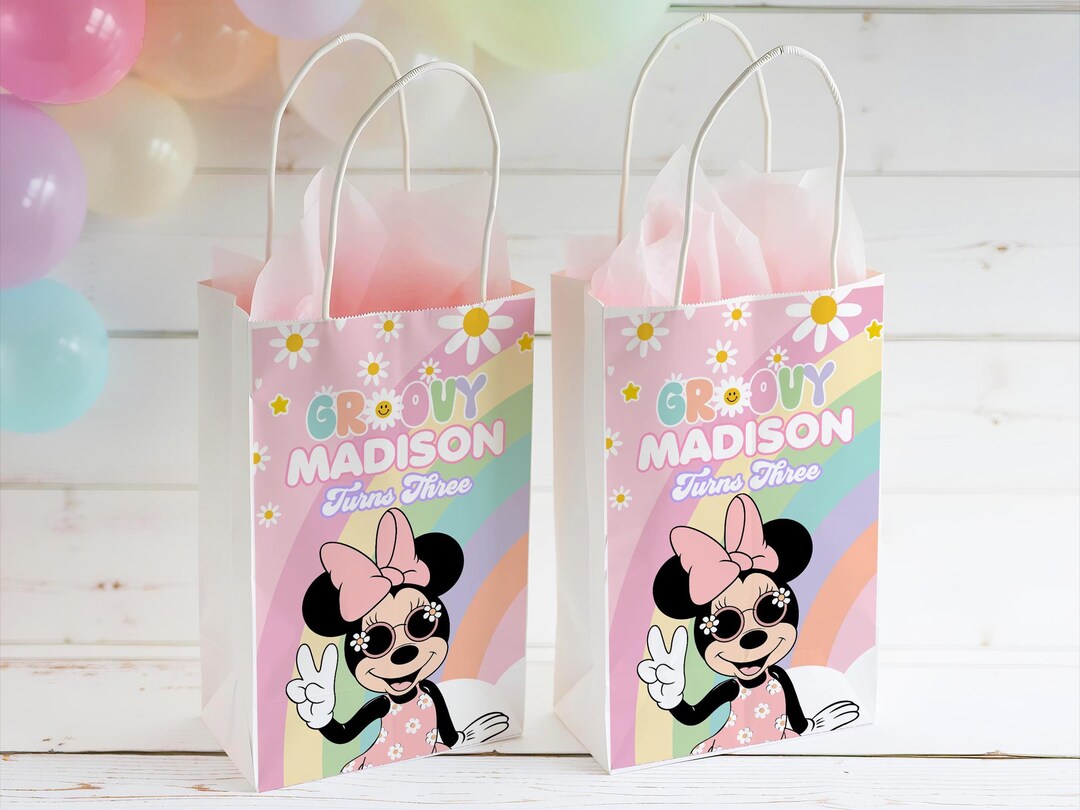 Mouse Groovy Treat Bag Label, Mouse Groovy Paper Bag Label, Mouse ...