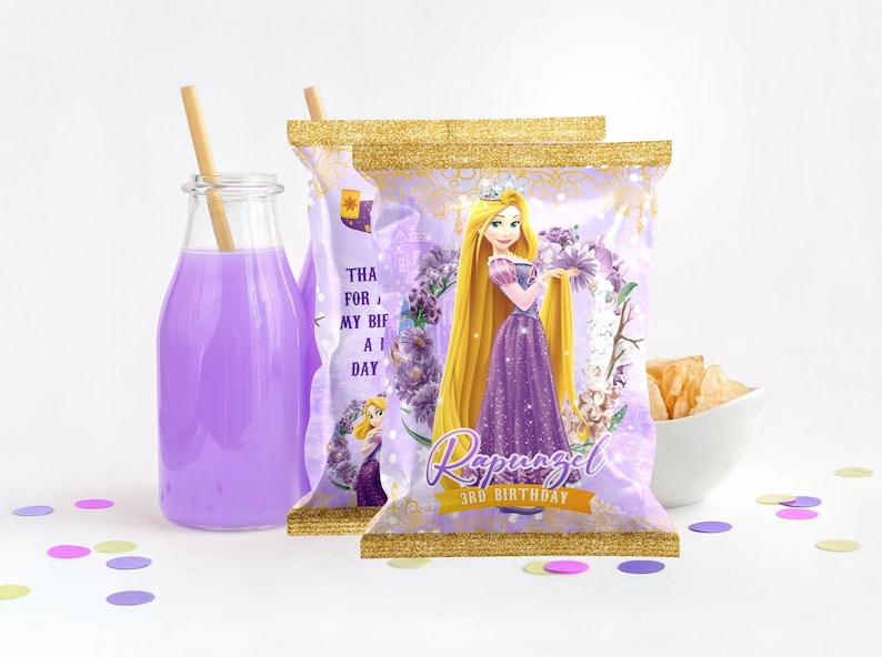 Tangled Chip Bag, Tangled Chip Bag Label, Tangled, DIGITAL FILE ONLY ...