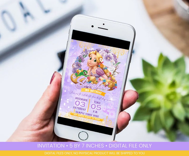 Tangled Rapunzel Invitation Tangled Rapunzel Digital - Etsy