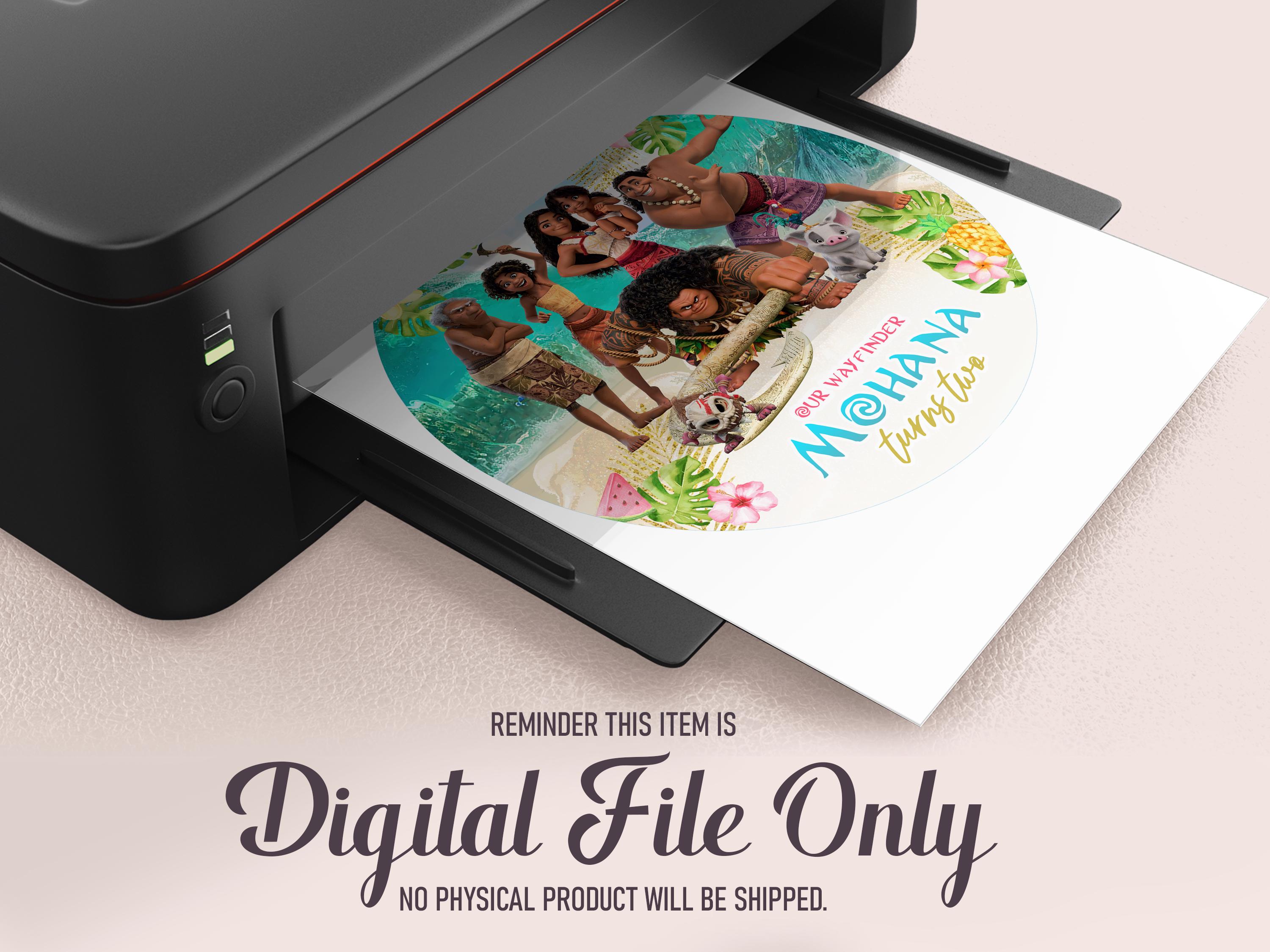 Moana Plate Insert Printable, Moana Plate Insert Template, Moana Party ...