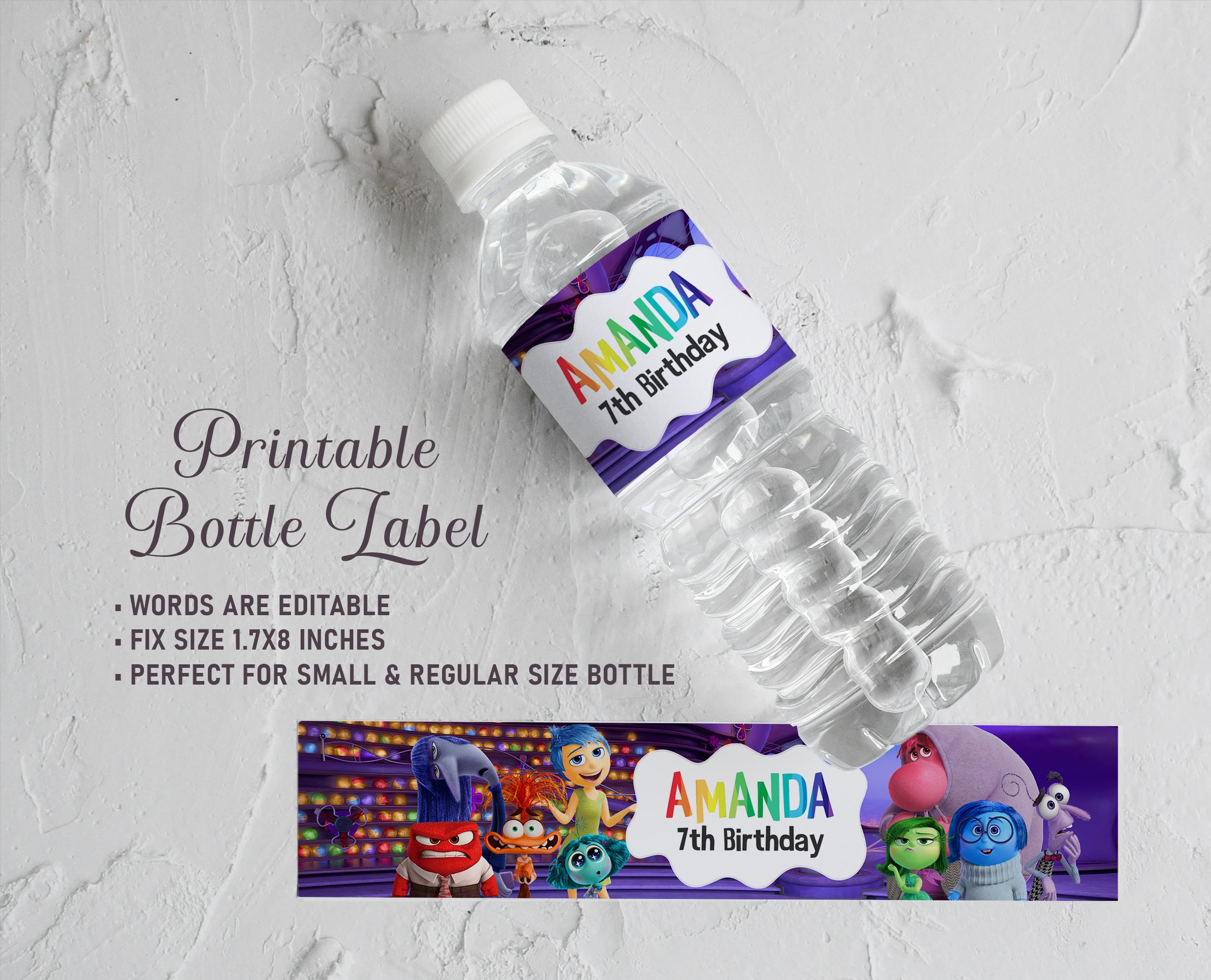 Inside Out Bottle Wrapper, Inside Out Bottle Label, Inside Out Bottle ...