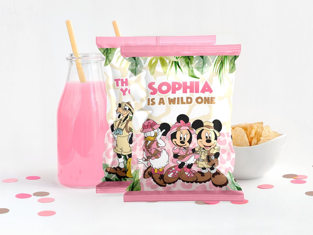 Mouse Safari Pink Chip Bag Label, Mouse Safari Pink Chip Bag, Mouse ...