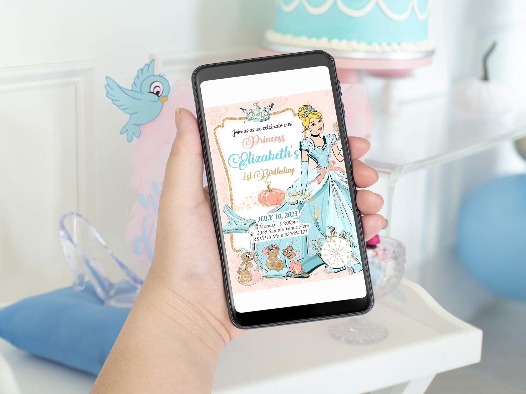 Cinderella Invitation, Cinderella E Invites, Cinderella Invitation ...