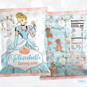 Cinderella Chip Bag Label, Cinderella Chip Bag, Cinderella Chip ...