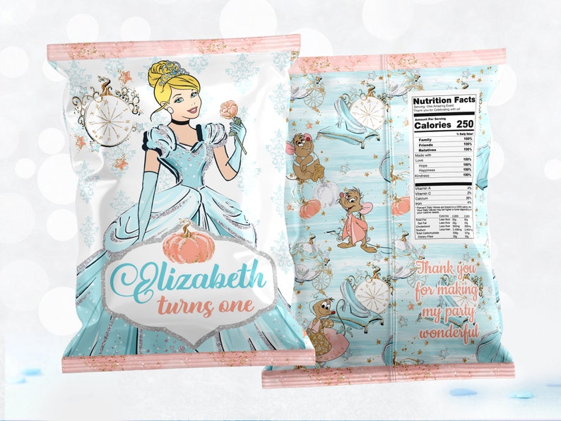 Cinderella Chip Bag Label, Cinderella Chip Bag, Cinderella Chip ...
