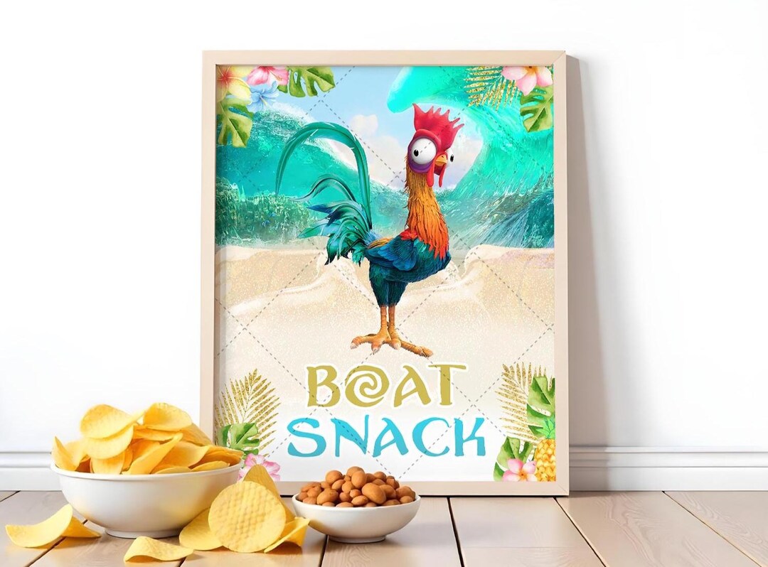 Moana 2 Food Station Signage, Moana 2 Boat Snack Signage, Moana 2 Party ...