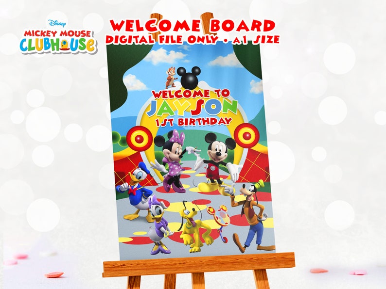 Mouse Clubhouse Welcome Banner Mouse Clubhouse Welcome Board - Etsy