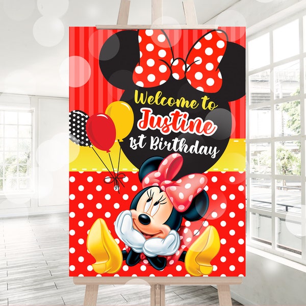 Minnie Mouse Banner - Etsy