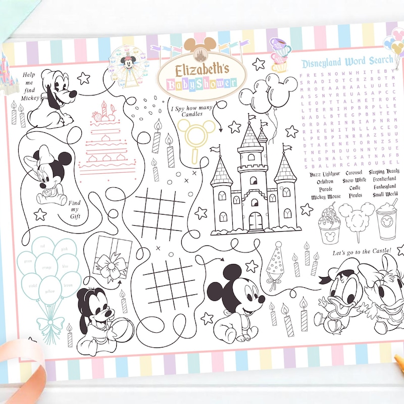 Coloring Sheet Disneyland - Etsy