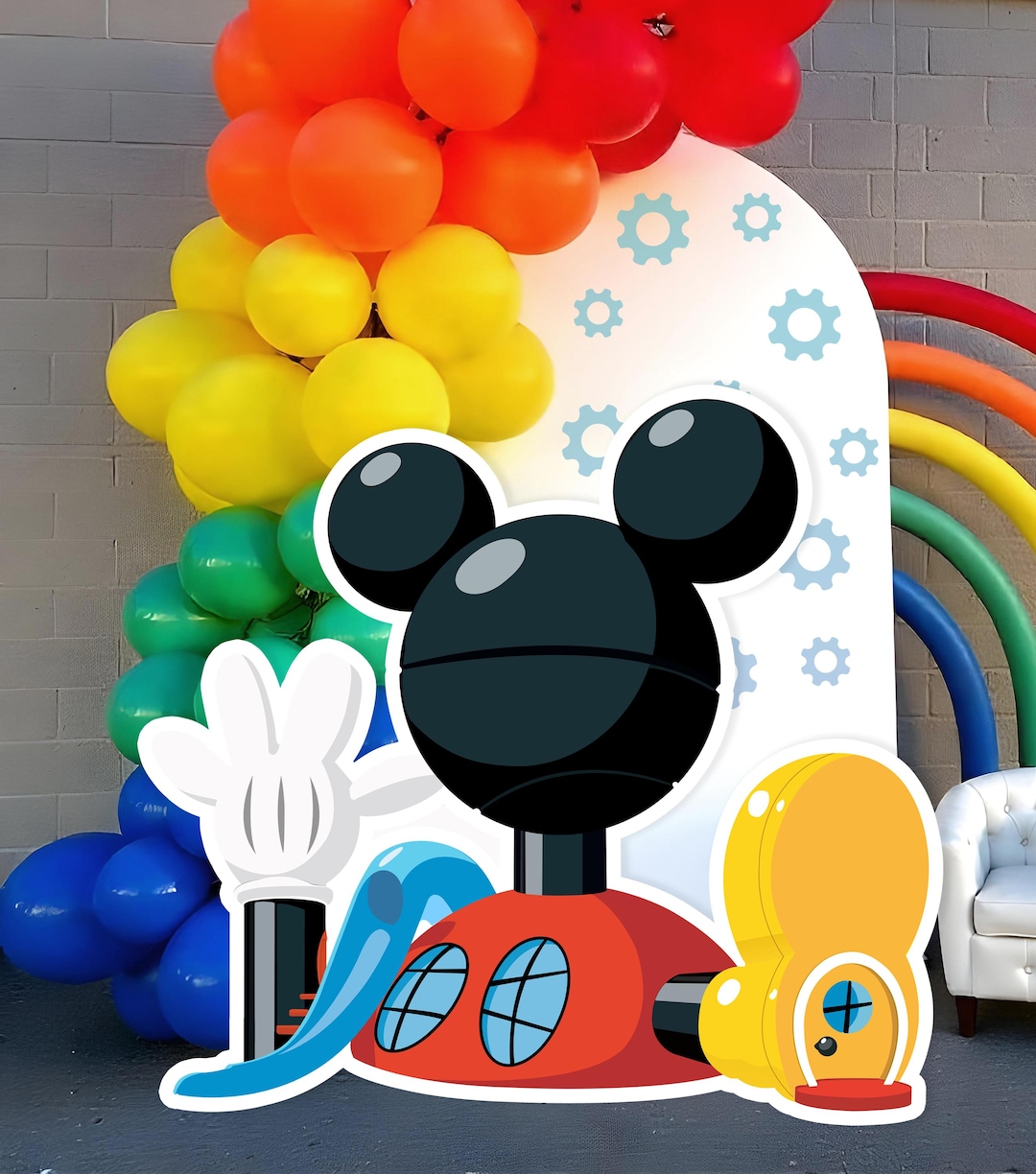 Mouse Clubhouse Cutout, Minnie Cut Out, Mickey and Friends Party Stand ...