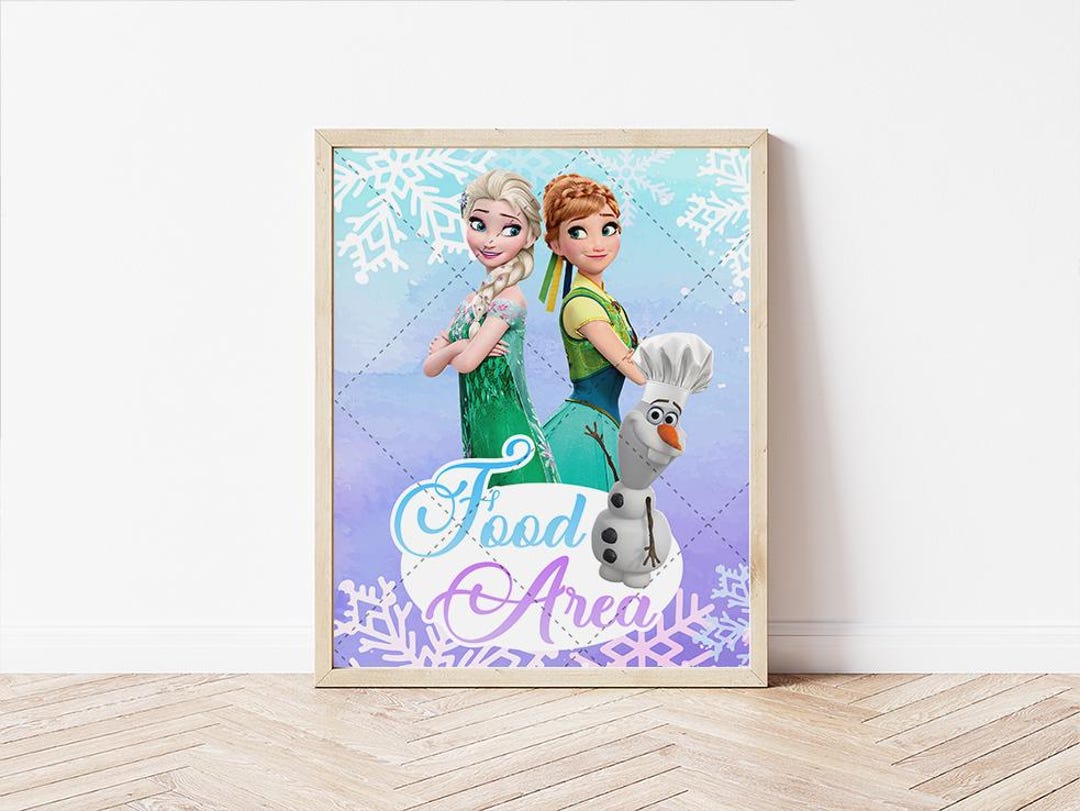 Frozen Party Sign Food Station, Frozen Party Sign, Frozen Party Signage ...