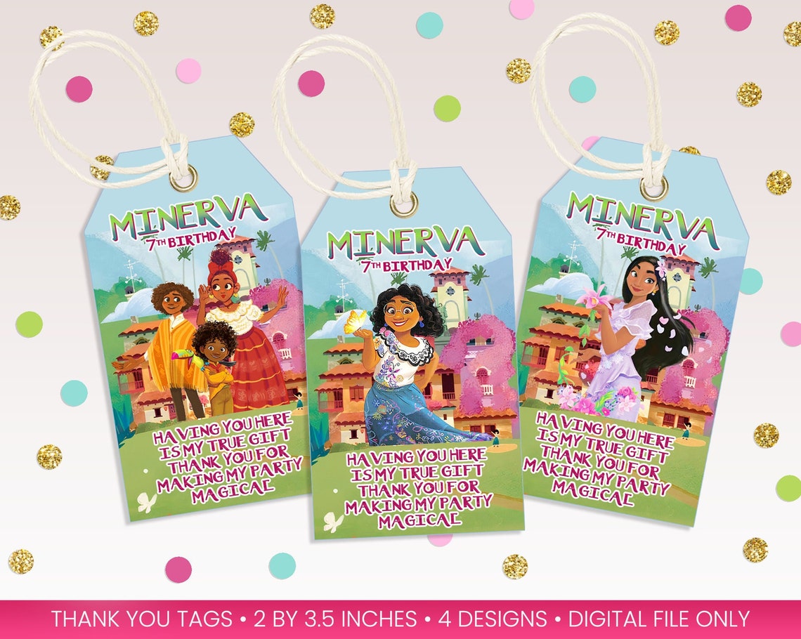 Encanto Thank You Tags Encanto Giveaway Labels Encanto - Etsy
