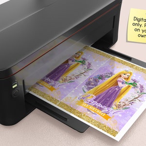 Tangled Rapunzel Treat Bag Label, Tangled Rapunzel Paper Bag Label ...