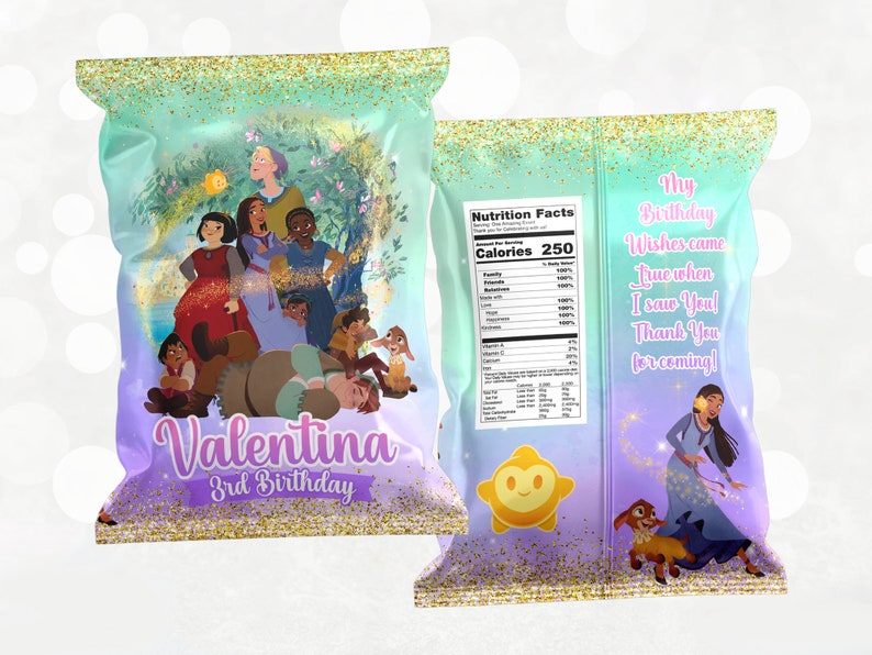 Wish Party Favors Template, Wish Treats Template, Wish Chip Bag Label ...