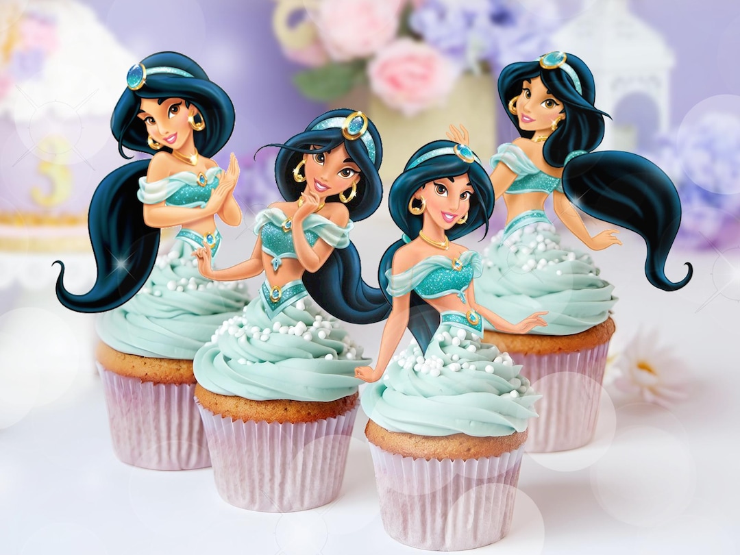 Princess Jasmine Cupcake Topper, Princess Jasmine Printable Cupcake ...
