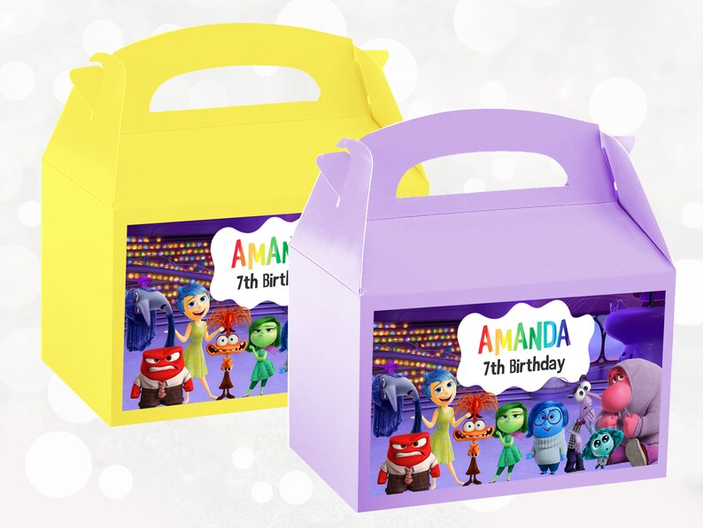 Inside Out Party Favors Gable Box Label, Printable File Only, 0045 - Etsy
