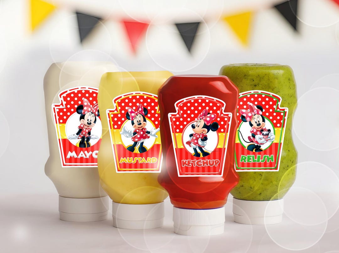 Minnie Mouse Red Condiments Label, Minnie Mouse Red Printable ...