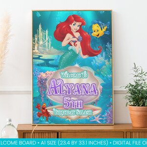Little Mermaid Ariel Welcome Sign Little Mermaid Ariel - Etsy