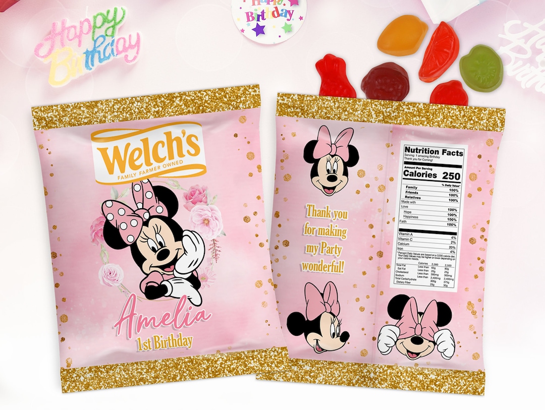 Minnie Mouse Welch Fruit Snack Label, Minnie Mouse Welch Fruit Snack ...