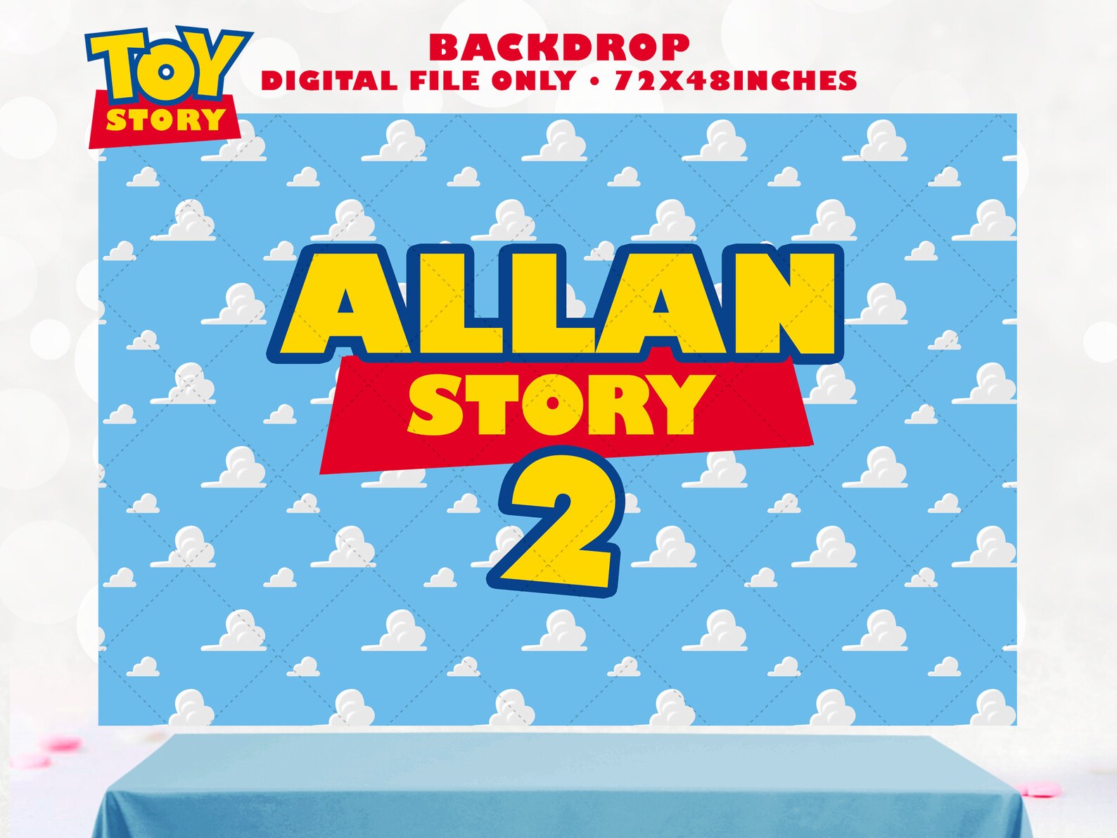 Toy Story Backdrop Toy Story Banner Toy Story DIGITAL FILE - Etsy