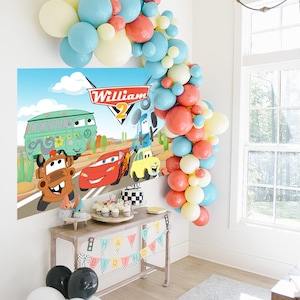 Cars Radiator Spring Backdrop, Cars Banner, Cars Printable Backdrop ...