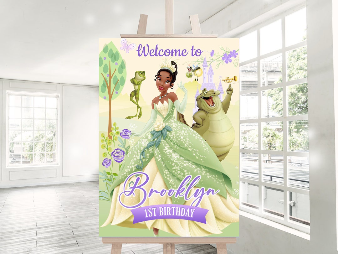 Princess Tiana Welcome Sign, Princess Tiana Welcome Board, Princess ...