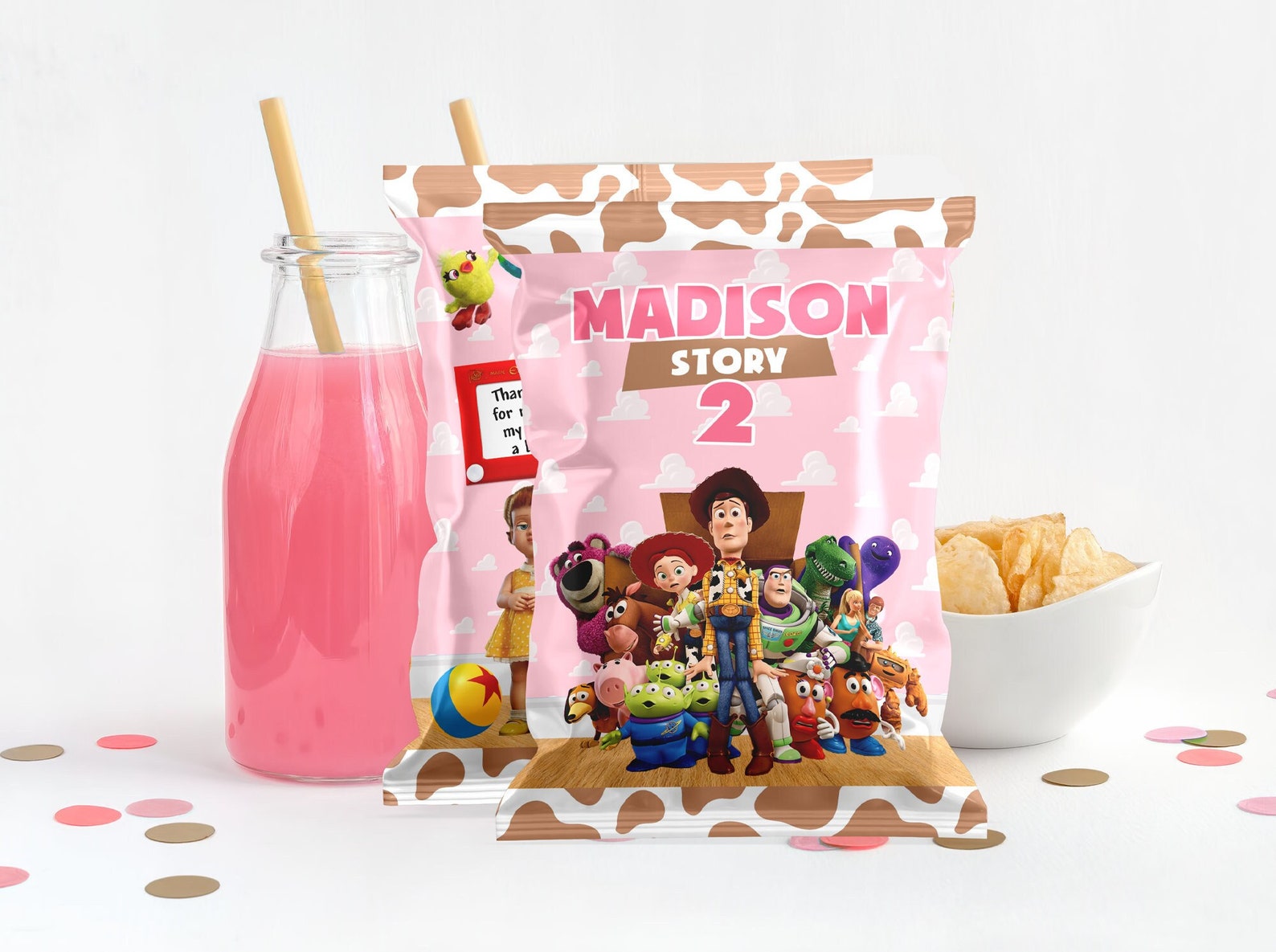 Toy Story Girl Chip Bag, Toy Story Girl Chip Bag Label, Toy Story Chip ...
