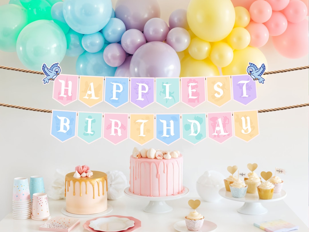 Happiest Birthday Buntings, Magical Party Buntings, Theme Park Buntings ...