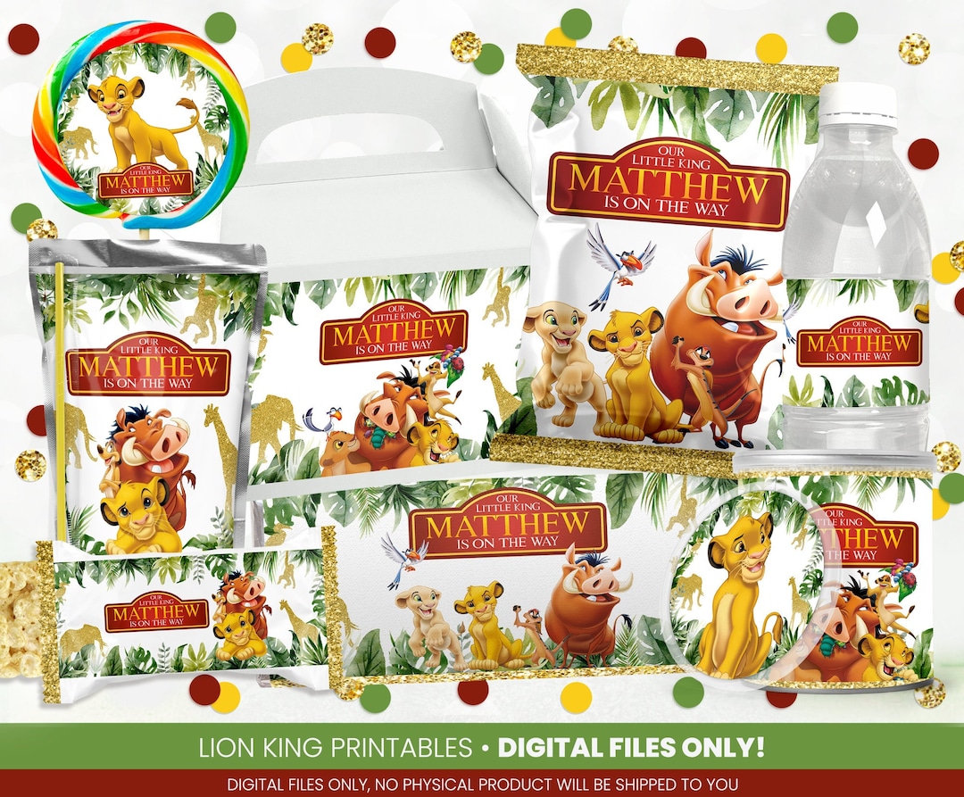 Lion King Birthday Party Package Lion King Birthday - Etsy