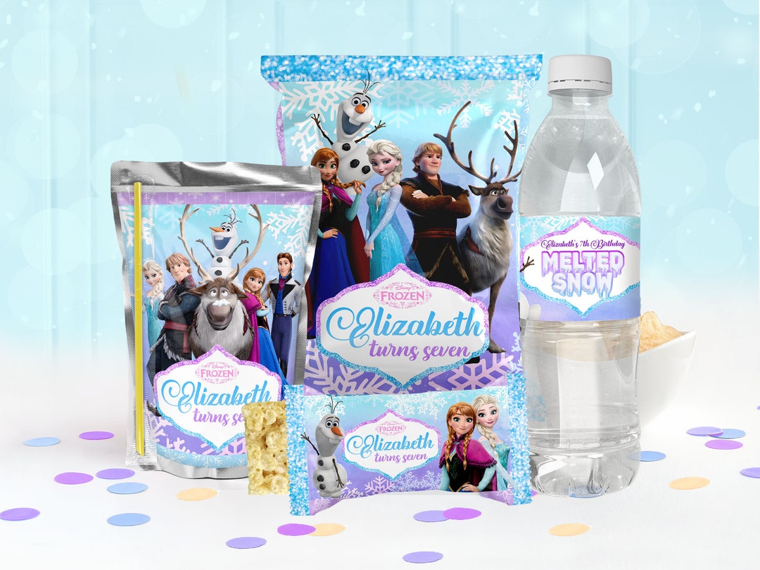Frozen Party Favors Template, Frozen Treats Template, Frozen Chip Bag ...