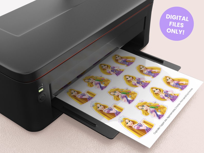 Tangled Rapunzel Cupcake Topper Tangled Rapunzel Printable - Etsy