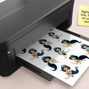 Princess Jasmine Cupcake Topper, Princess Jasmine Printable Cupcake ...
