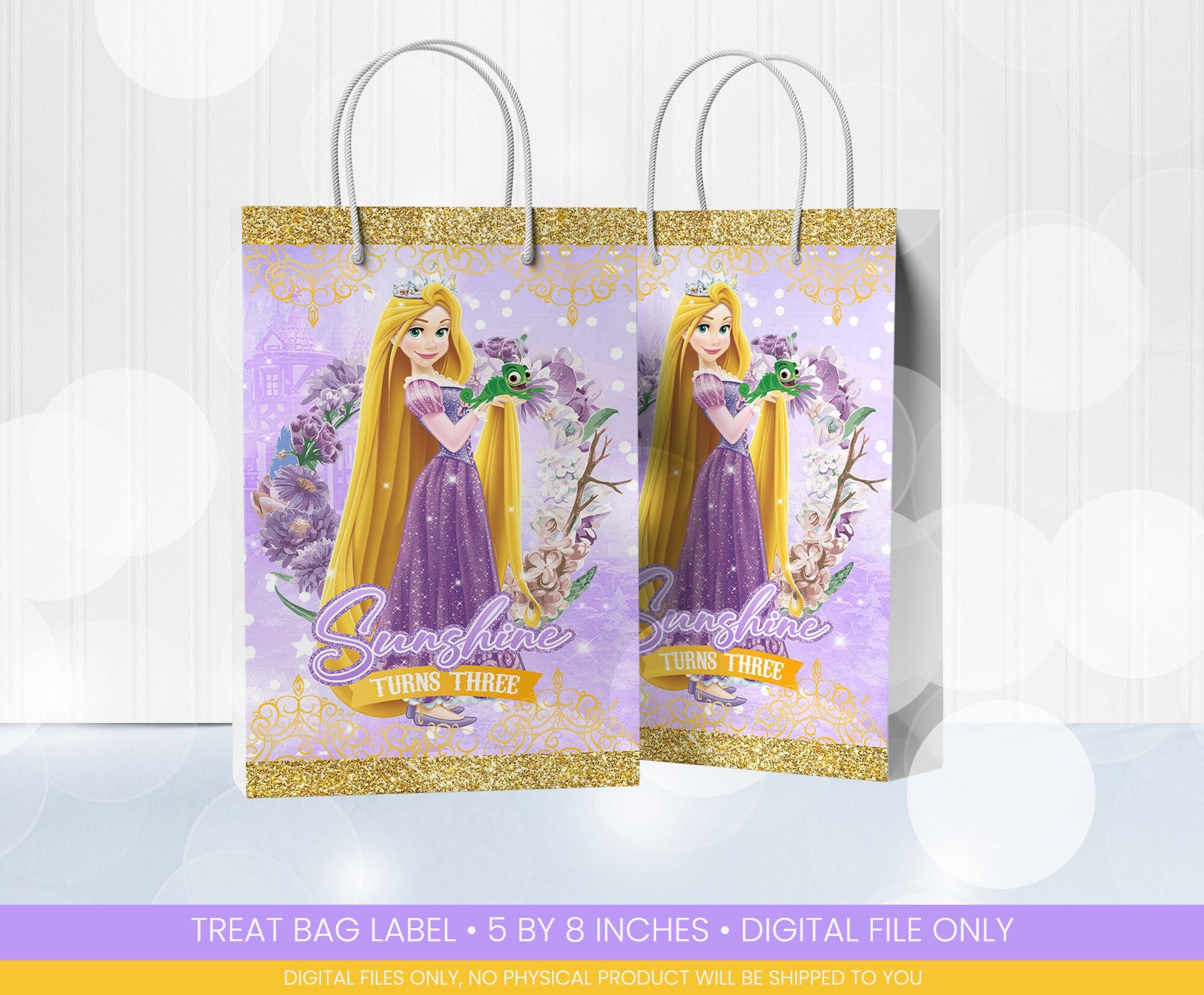 Tangled Rapunzel Treat Bag Label Tangled Rapunzel Paper Bag - Etsy UK