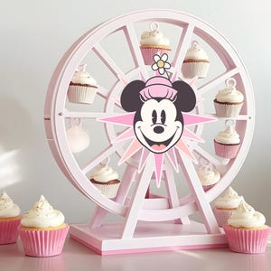 Printable Minnie's Fun Wheel Label, Minnie Birthday, Disneyland Party ...