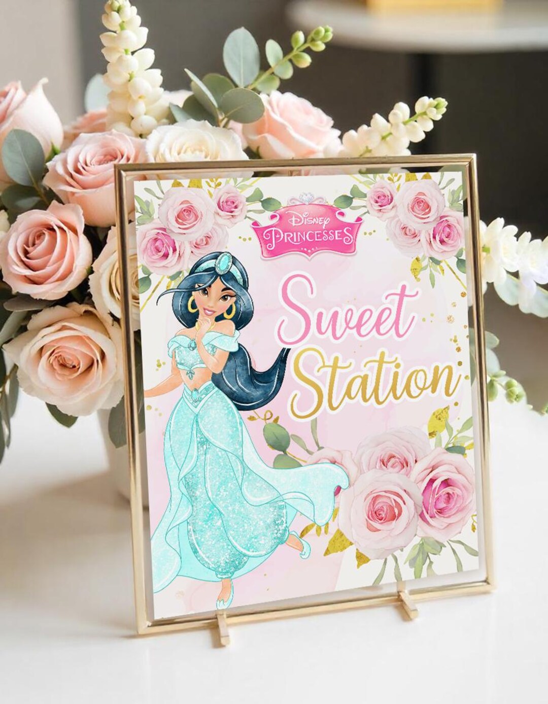 Princess Signage, Princess Sweet Station Signage, Princess Party ...